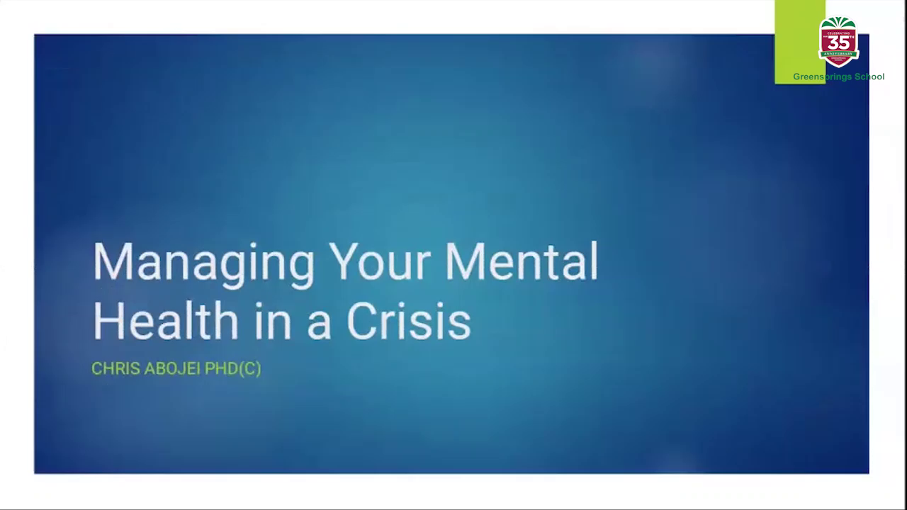 Mental Health Awareness Sessions for Our Staff — Greensprings School